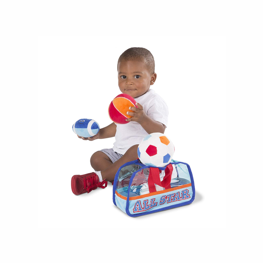 Plush ball toys with carrier gift for baby